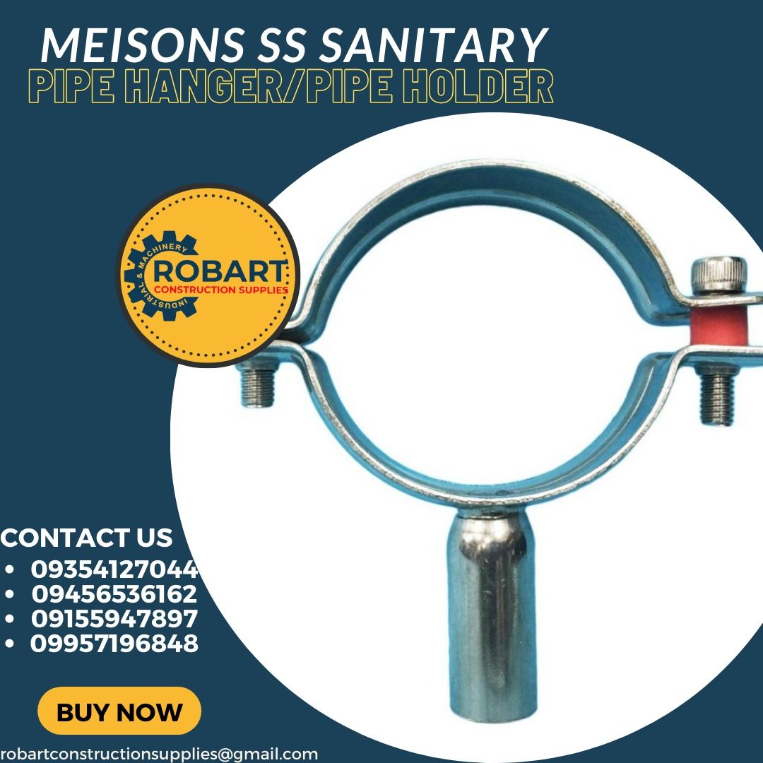 MEISONS SS SANITARY PIPE HANGER/ PIPE HOLDER, Commercial & Industrial ...