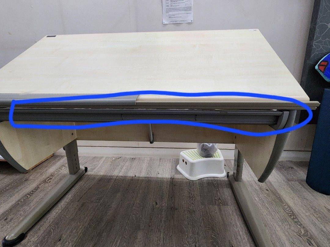 Moll Runner Red Ergonomic Study Table and Maximo Chair, Furniture ...