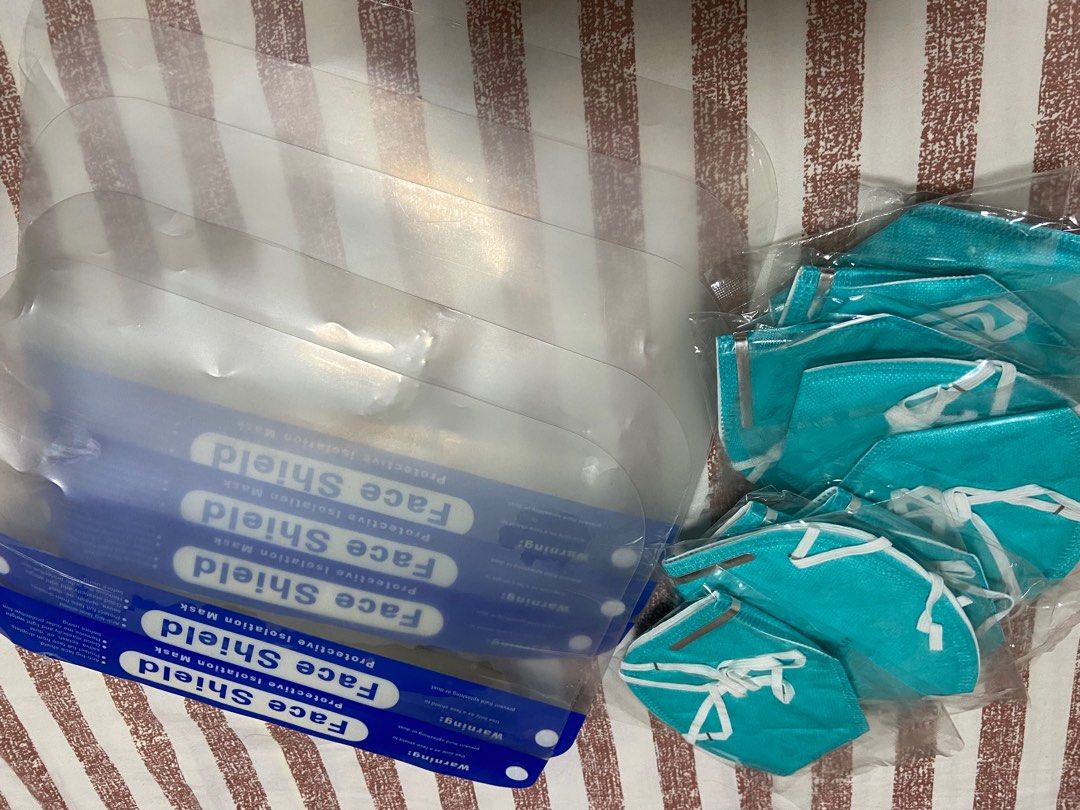 N95 and face shield, Health & Nutrition, Face Masks & Face Shields on ...