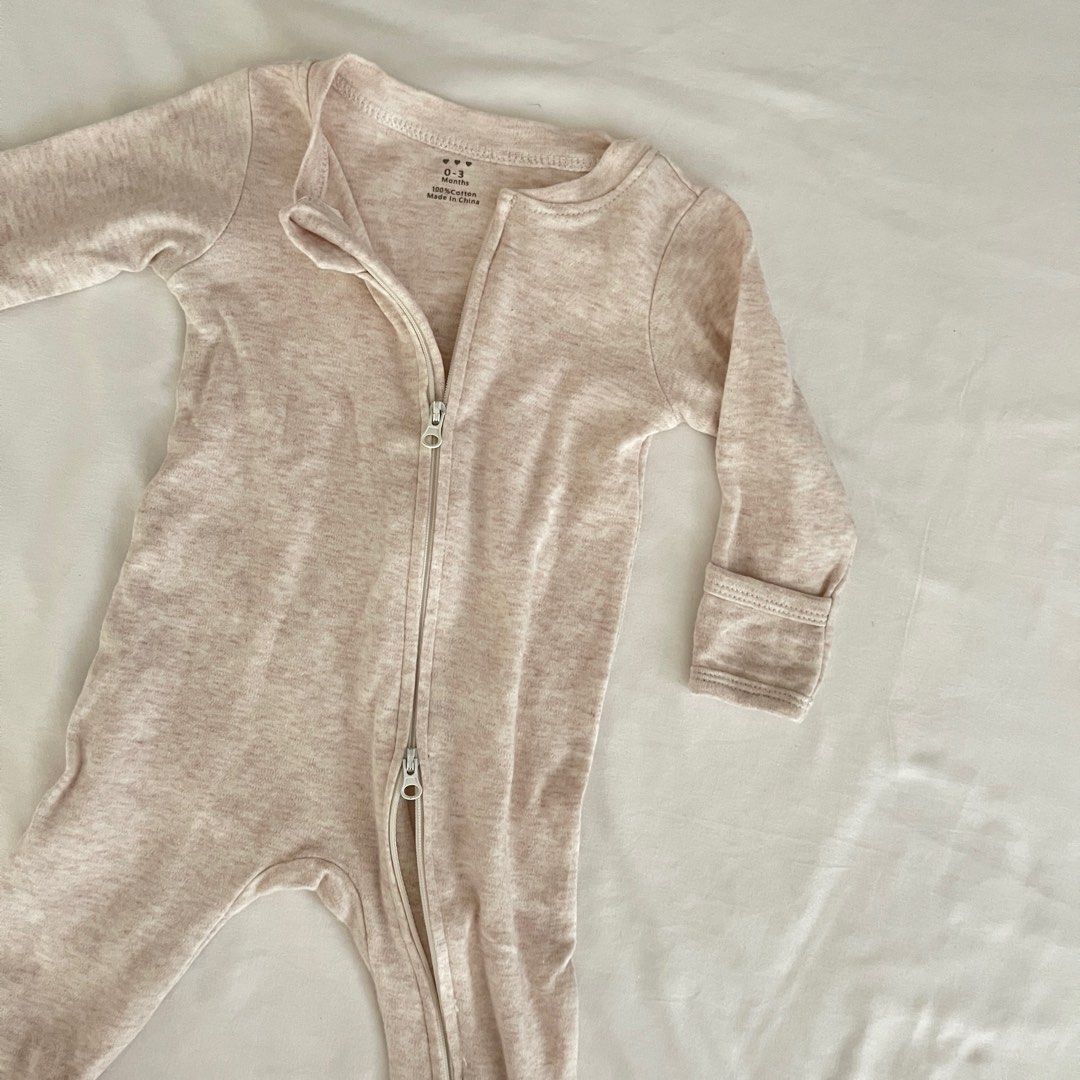 Newborn Baby Footed Bodysuit Zipper on Carousell