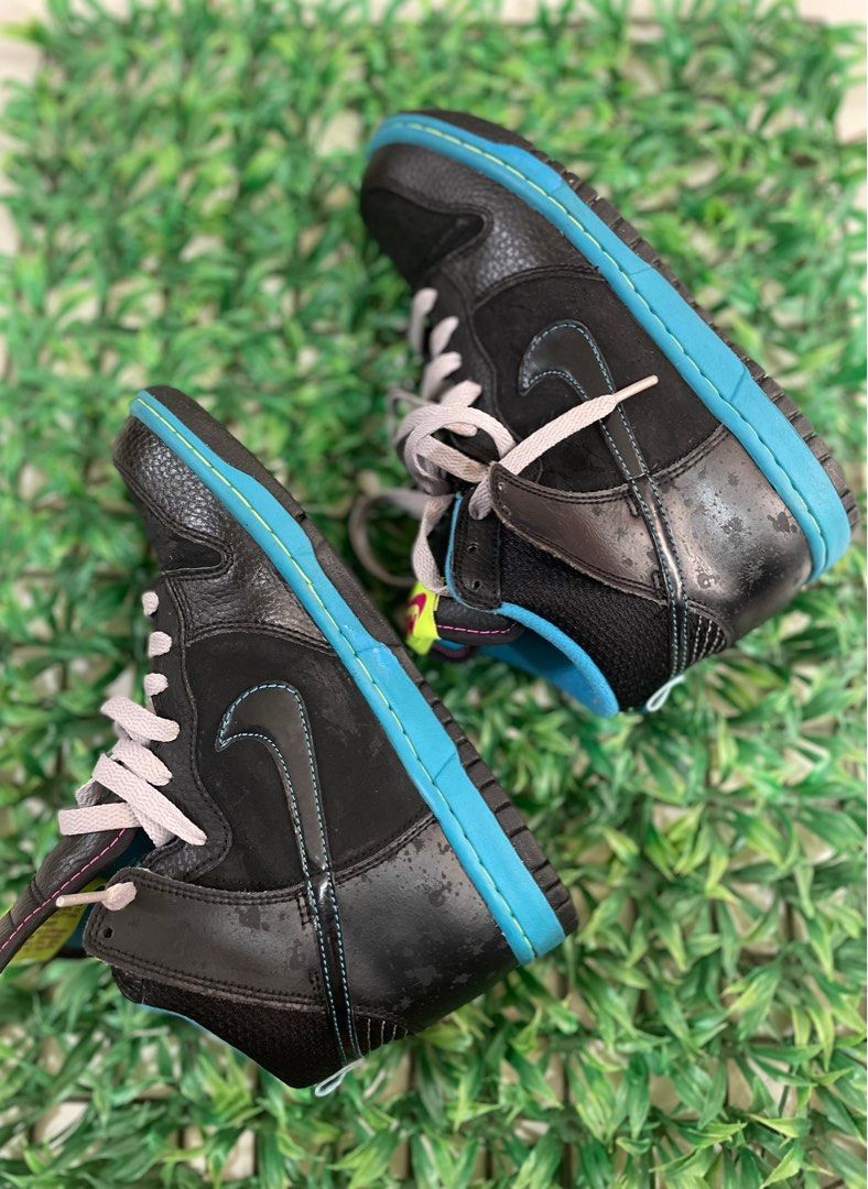 Nike Dunk hi GS Blue Volt Fire- berry 2012 Size 5Y, Women's Fashion ...