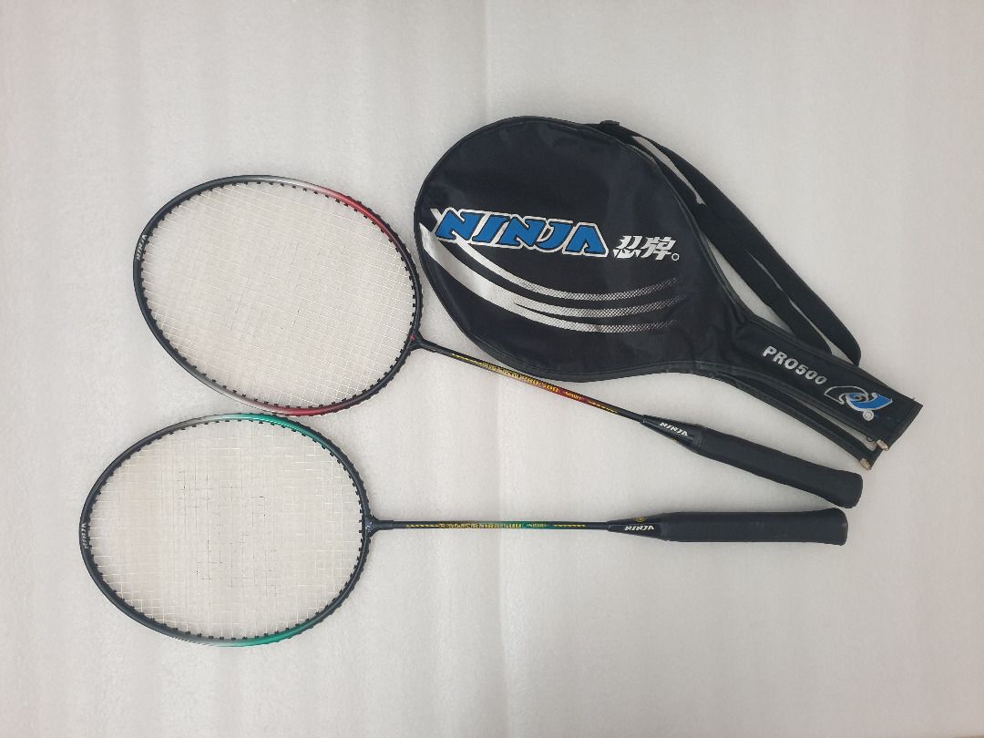 Ninja Pro 500 Badminton Racket, 1 Pair With Carrier Cover @ $19, Sports ...