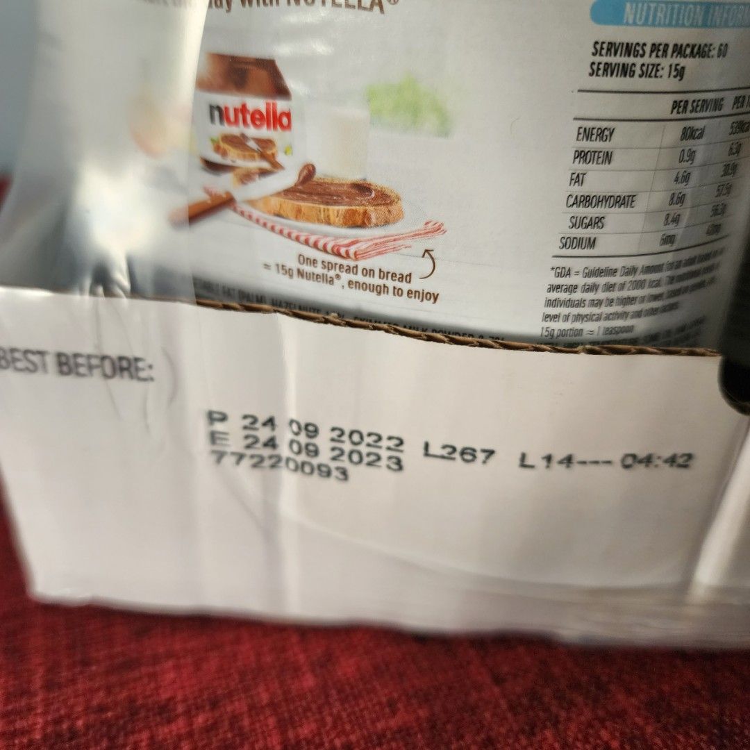 Nutella 900g 1 carton, Food & Drinks, Packaged & Instant Food on Carousell