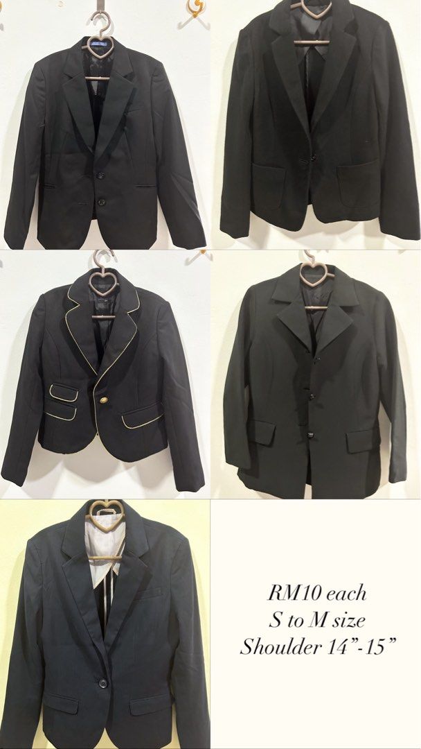 Officewear Dark Blue Blazer, Women's Fashion, Coats, Jackets and Outerwear on Carousell