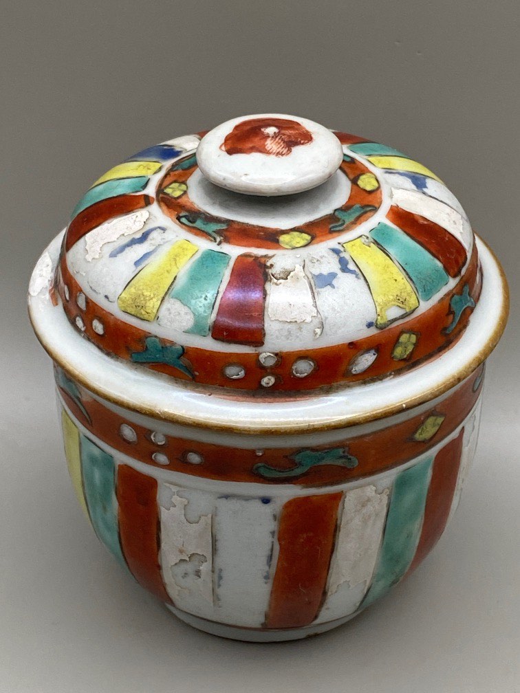 Old vintage antique collectible porcelain ceramic clay terracotta hand ...