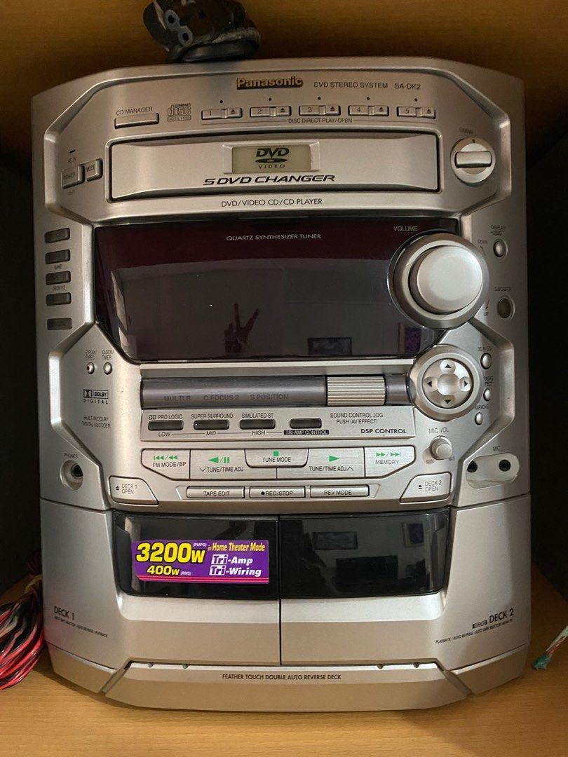 Panasonic SA-DK2 Stereo System Home Theater Kaset/CD/DVD Player dengan Speakers, Elektronik, TV ...