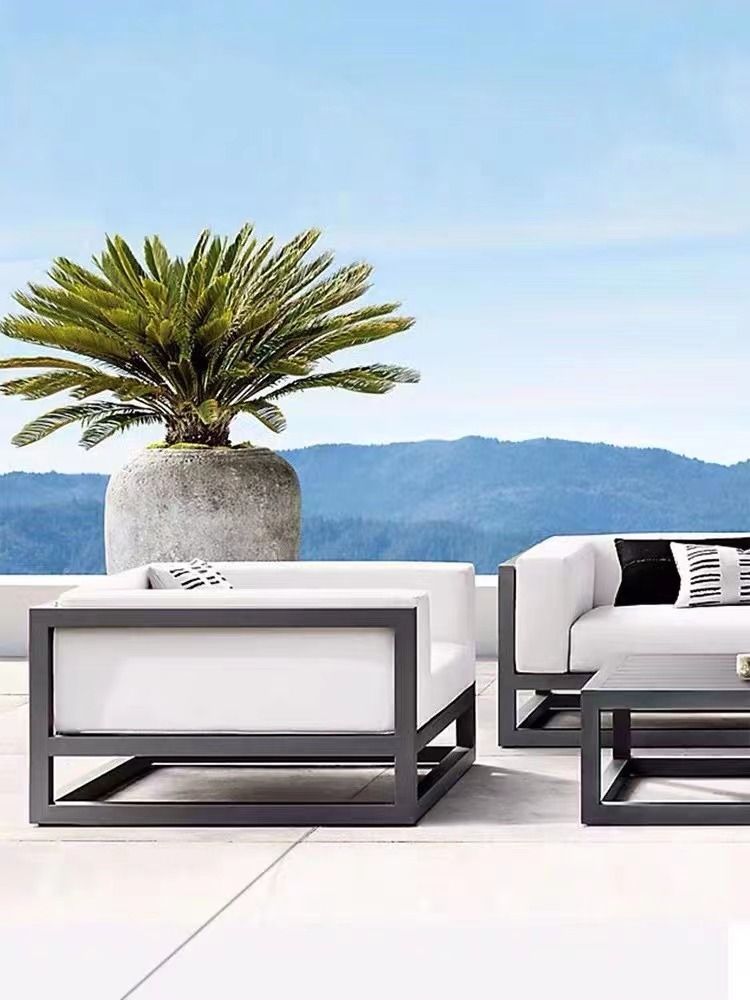 Patio Lounge Set with Cushions, 傢俬＆家居, 戶外家具 - Carousell