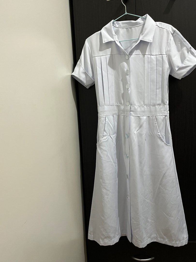 PLM Nursing Clinical Uniform with Apron (Set A), Women's Fashion ...