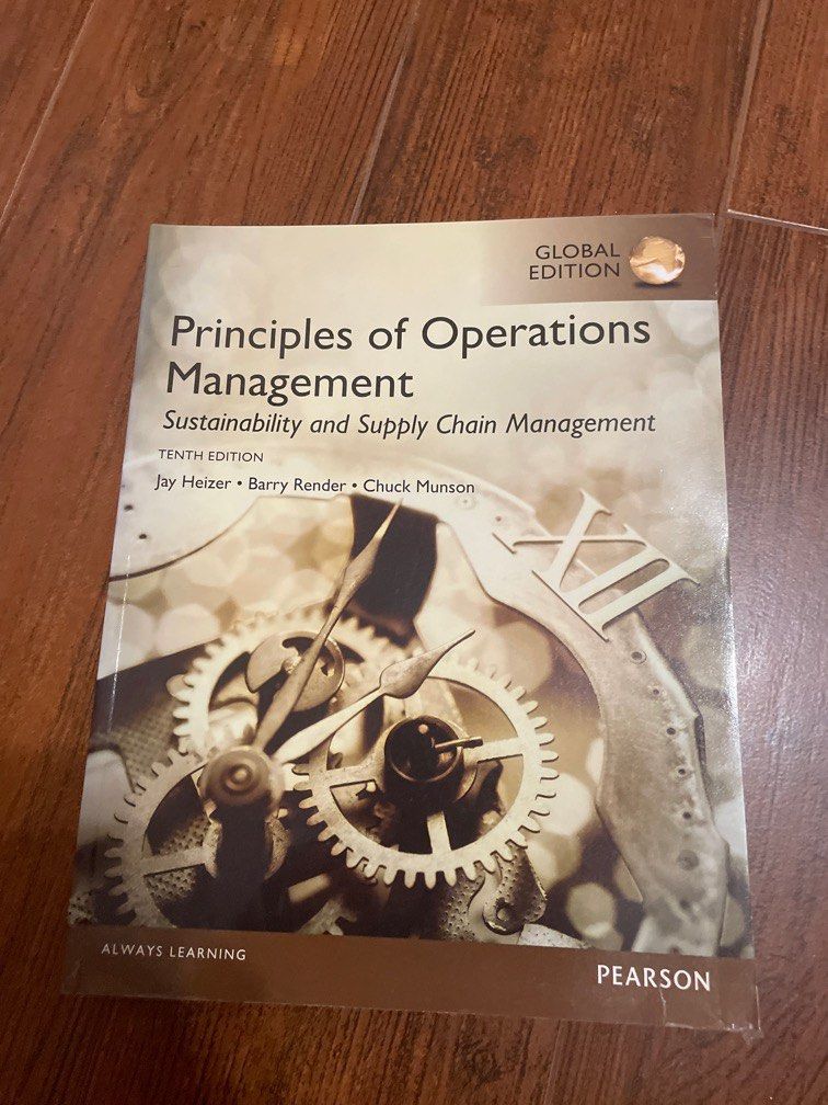 Principles of operations management, sustainability and supply chain ...