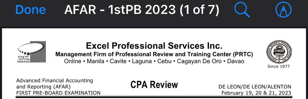 PRTC May 2023 1st & Final Preboards CPALE with solutions and answer key ...