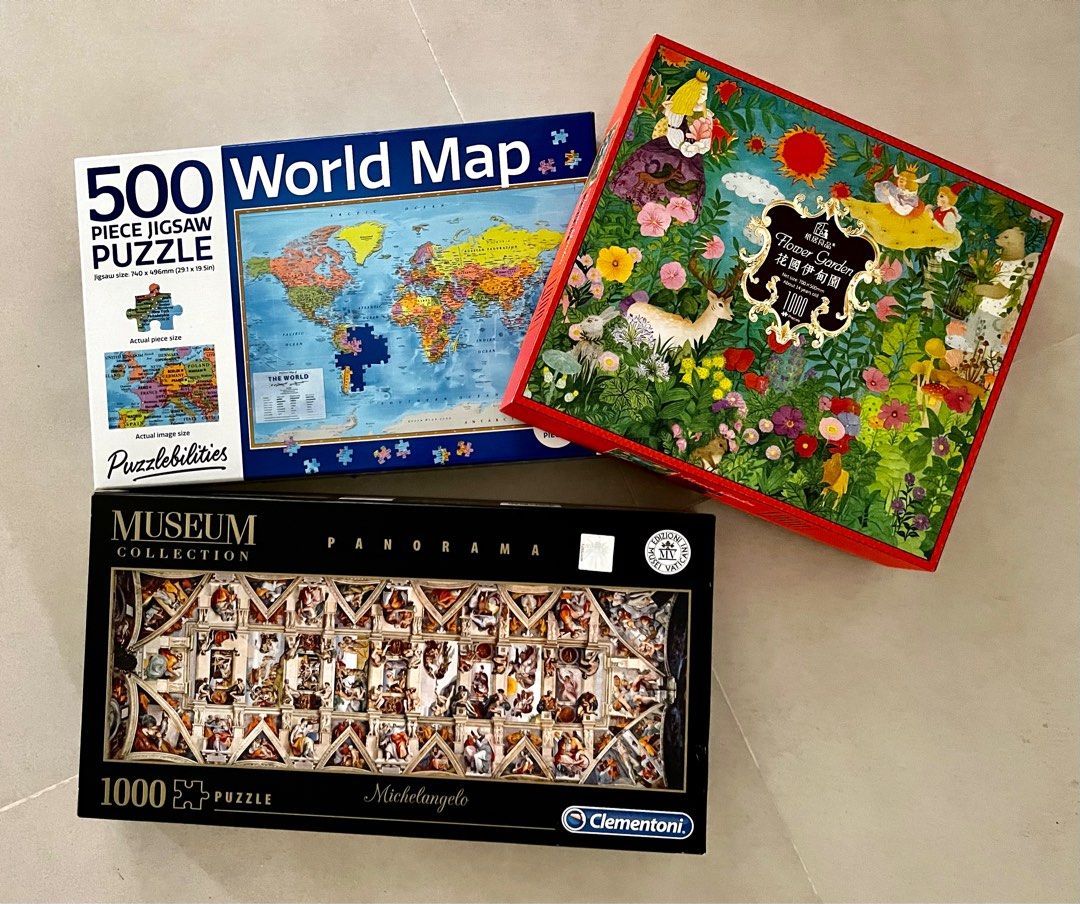 Puzzles x 3 types, Hobbies & Toys, Toys & Games on Carousell