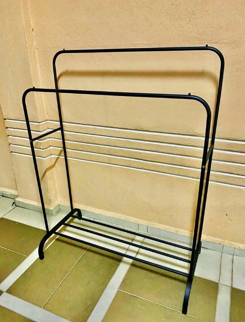 (RAK BARU) Rak Baju Rak Sidai Rak Gantung Baju Clothes Rack Double Pole ...