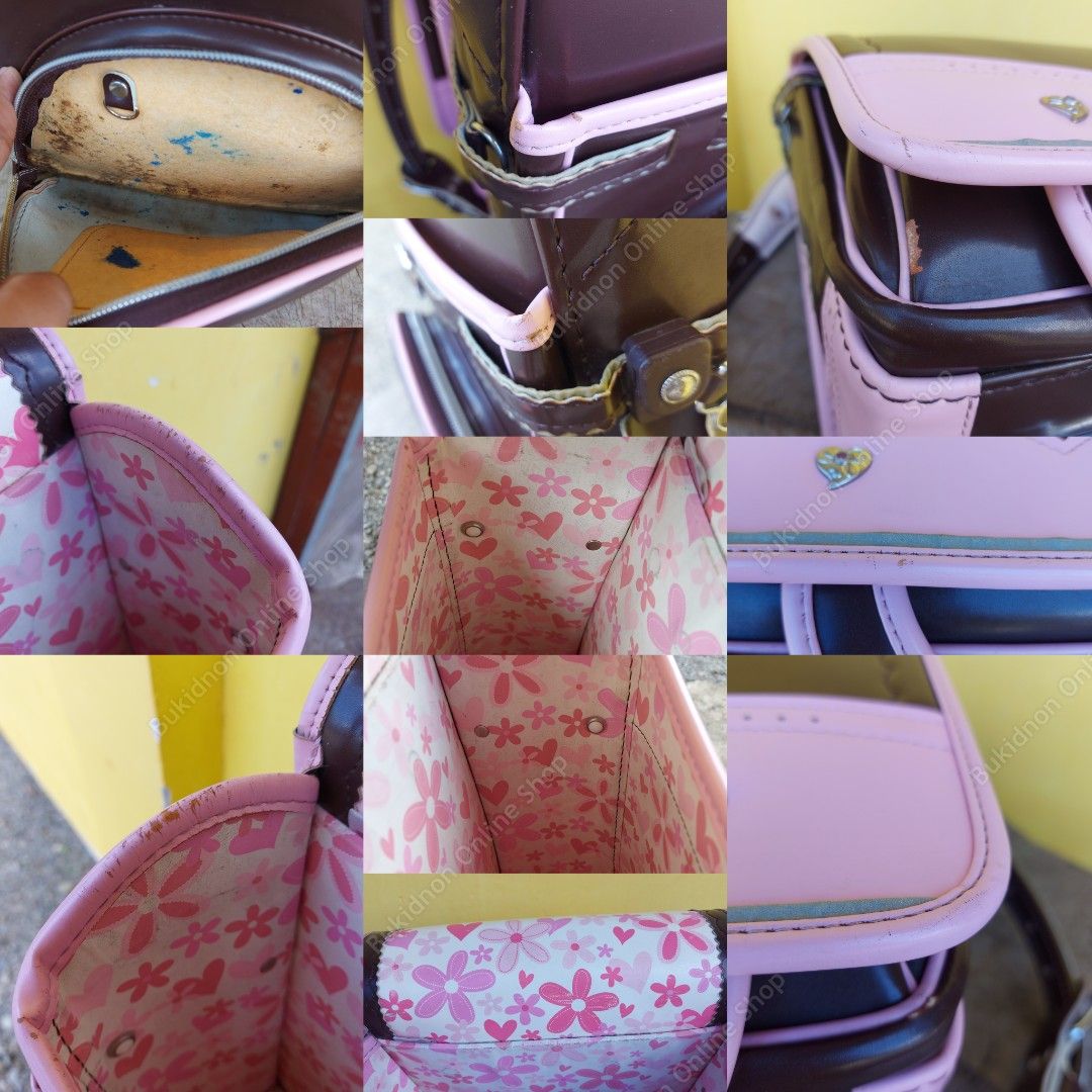 Randoseru School Bag Japanese Backpack / Brown Pink V015 on Carousell