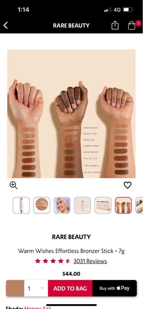 Rare beauty bronzer stick, Beauty & Personal Care, Face, Makeup on ...