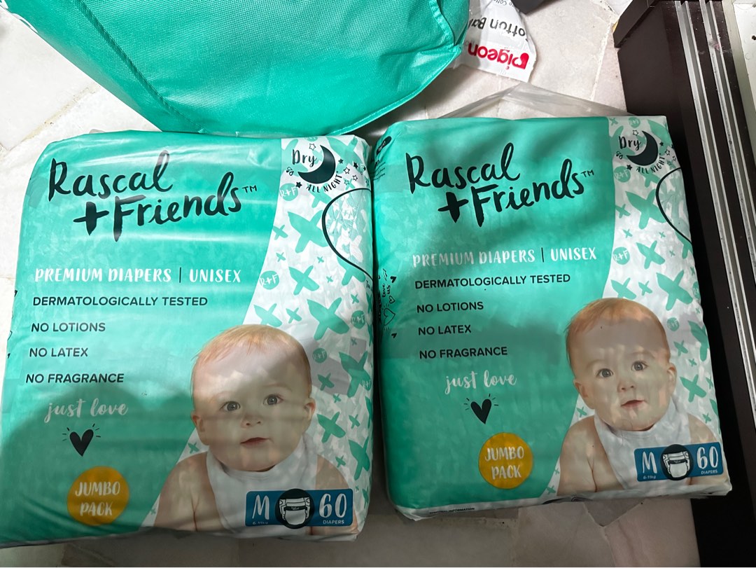 Rascal and Friends Diapers Size M, Babies & Kids, Bathing & Changing ...