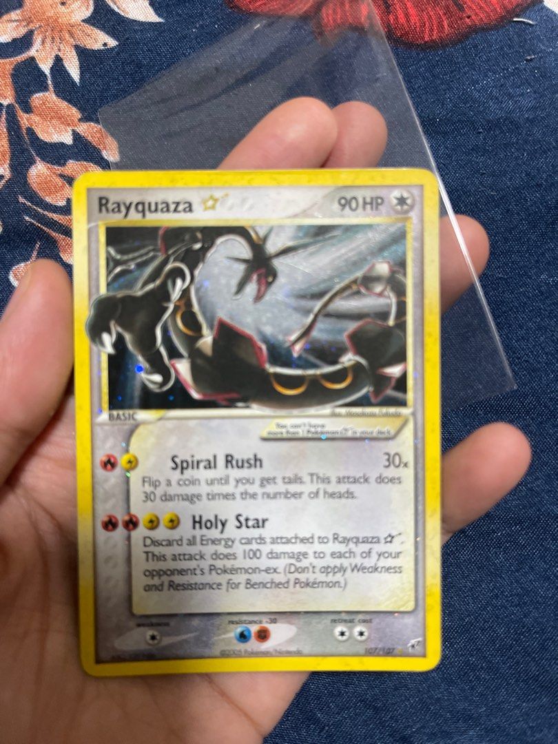 Rayquaza Gold Star, Hobbies & Toys, Toys & Games on Carousell