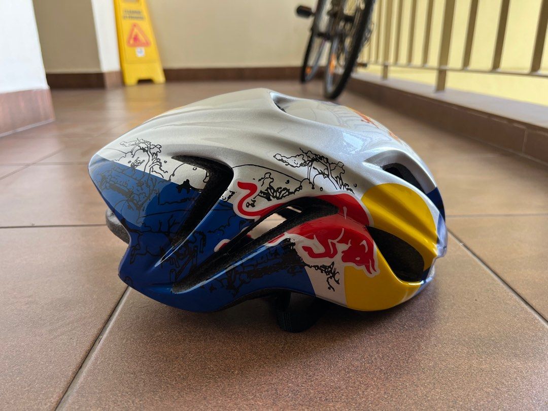 Red Bull Bicycle Helmet, Sports Equipment, Bicycles & Parts, Parts ...
