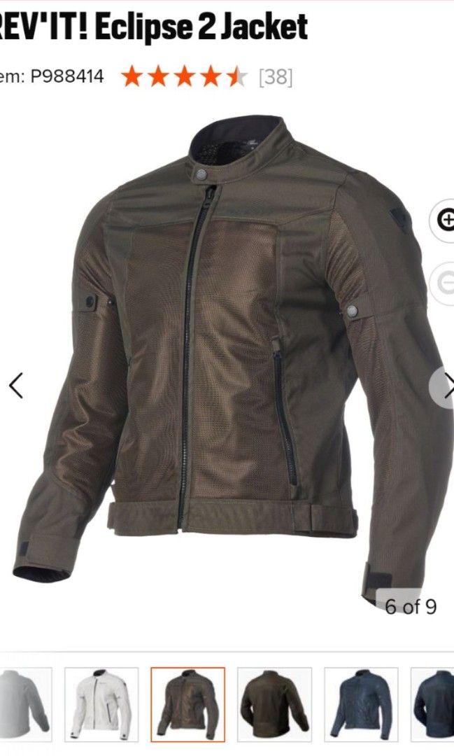 Rev'it Eclipse 2 Jacket, Olive / Black, Motorcycles, Motorcycle Apparel on Carousell