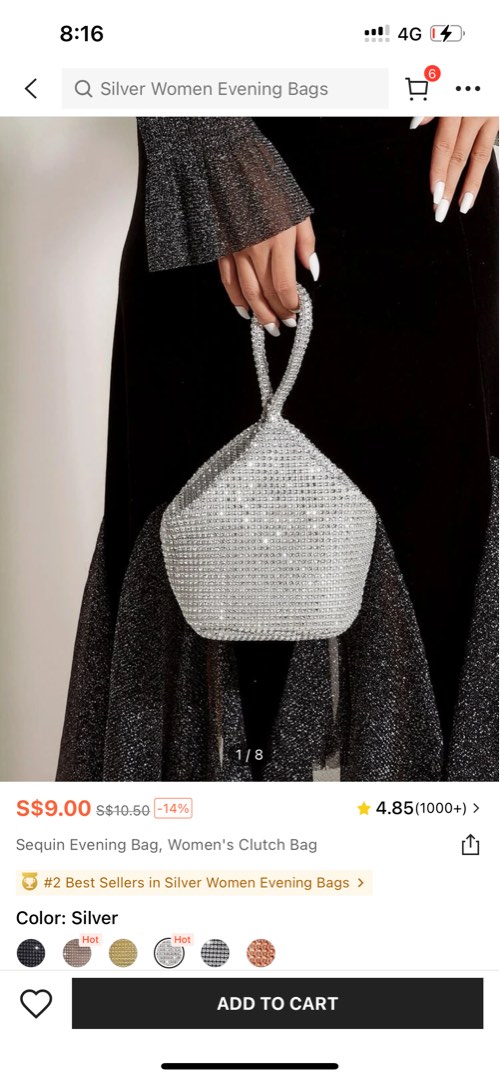 RHINESTONE POUCH, Women's Fashion, Bags & Wallets, Purses & Pouches on ...