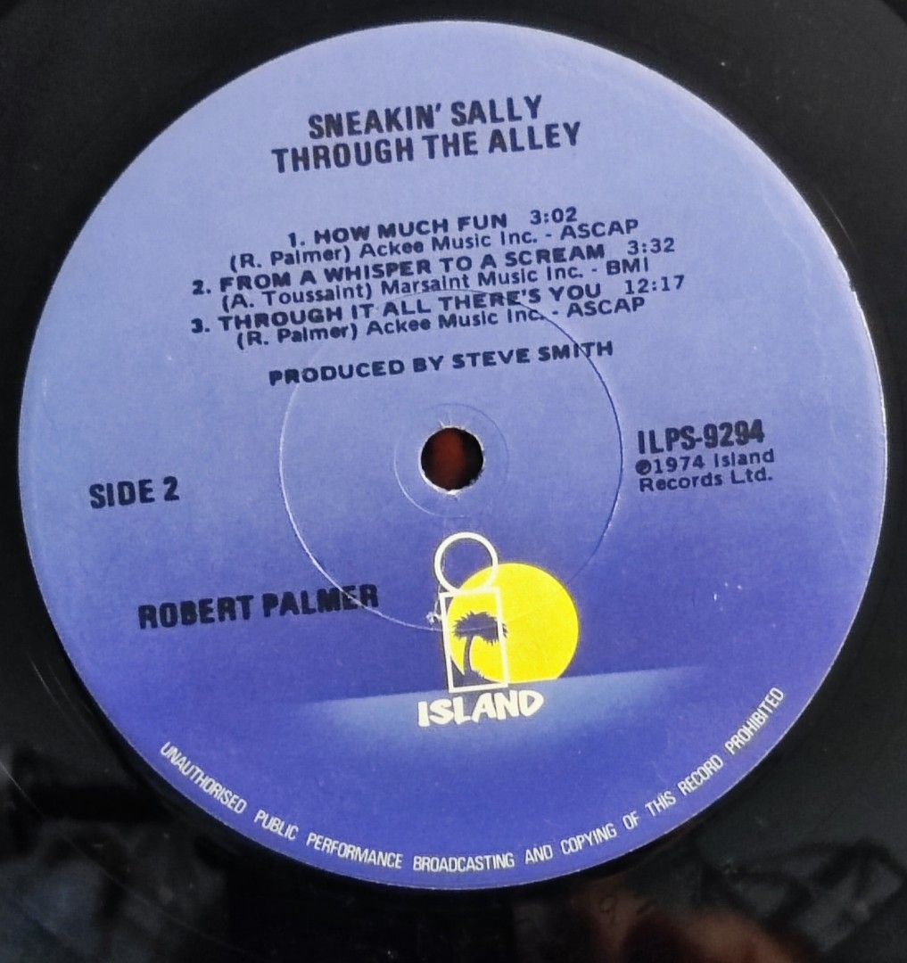 Robert Palmer - Sneakin' Sally Through the Alley[LP], Hobbies & Toys, Music & Media, Vinyls on ...