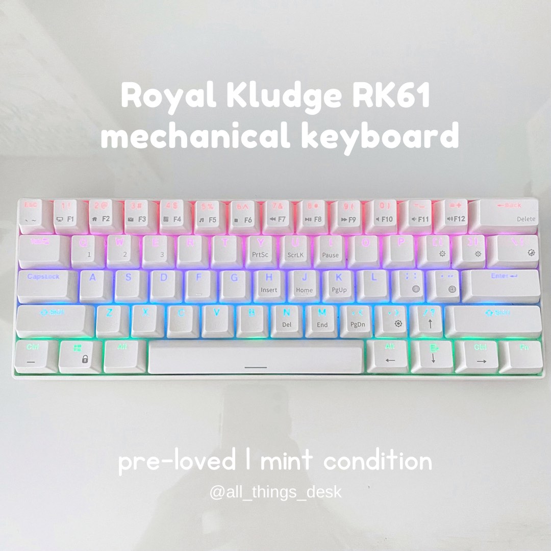 Royal Kludge RK61 Mechanical Keyboard (pre-loved), Computers & Tech ...