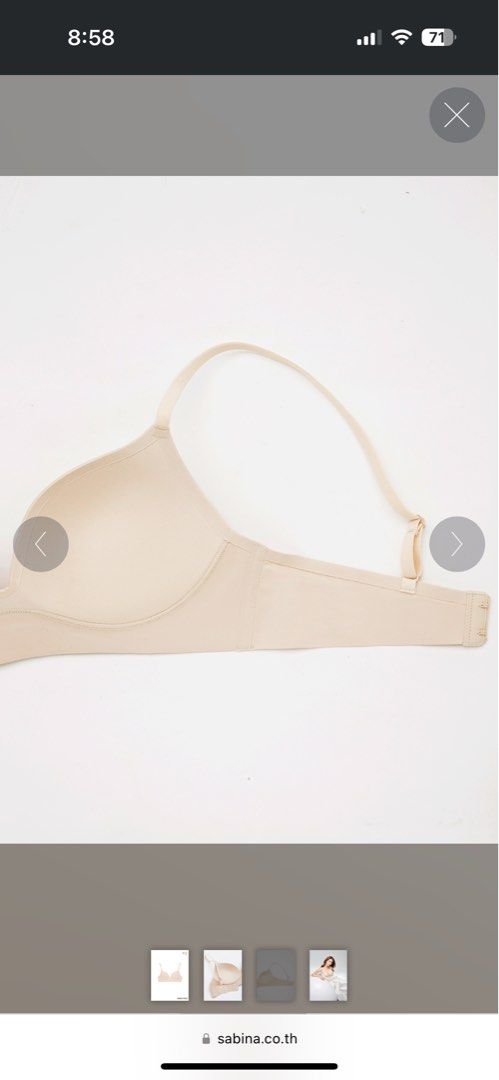 SABINA BRALESS WIRELESS BRA TWENTY FIVE COLLECTION STYLE NO. SBQ9100 VANILLA, Women's Fashion ...