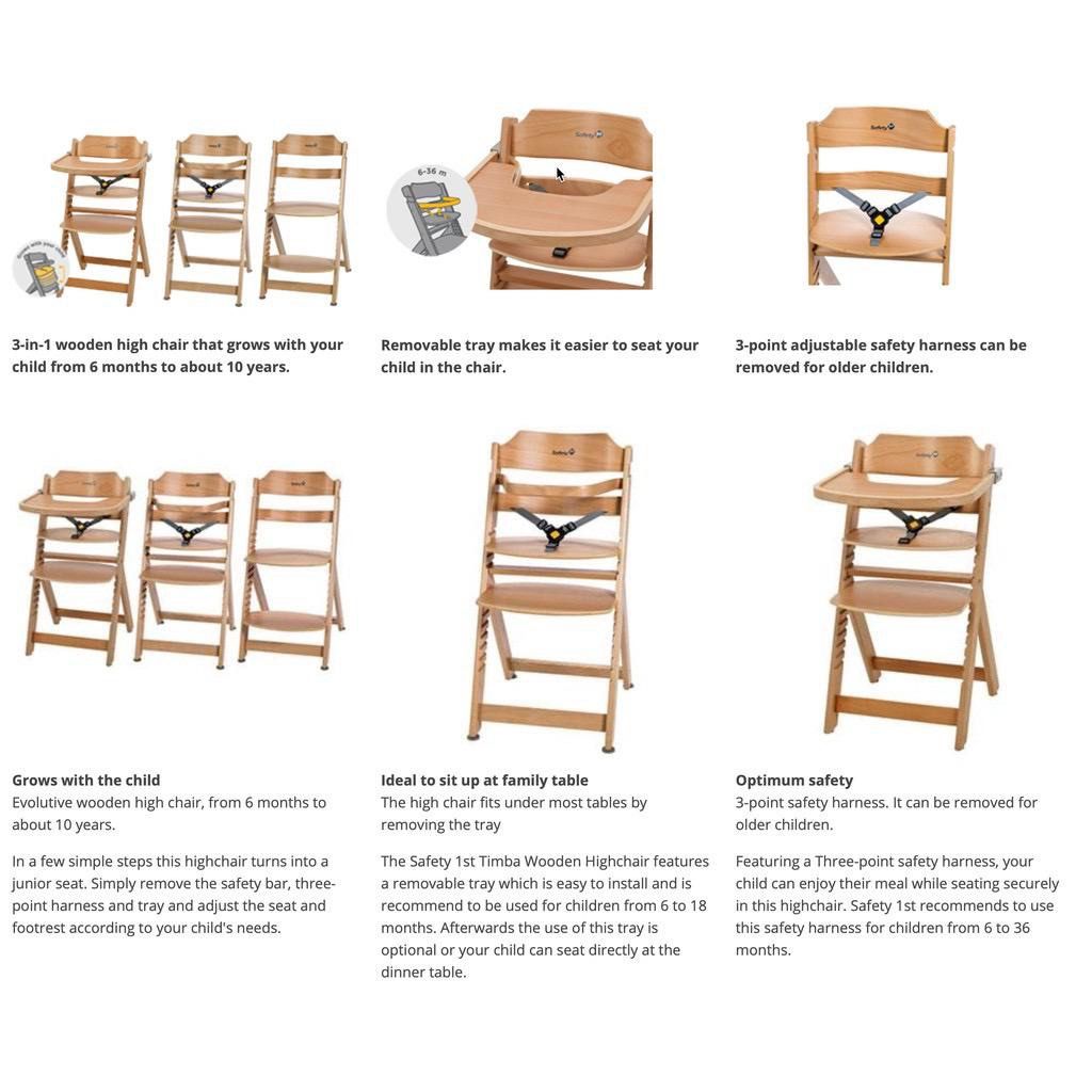 Safety First Timba Highchair, Babies & Kids, Baby Nursery & Kids ...