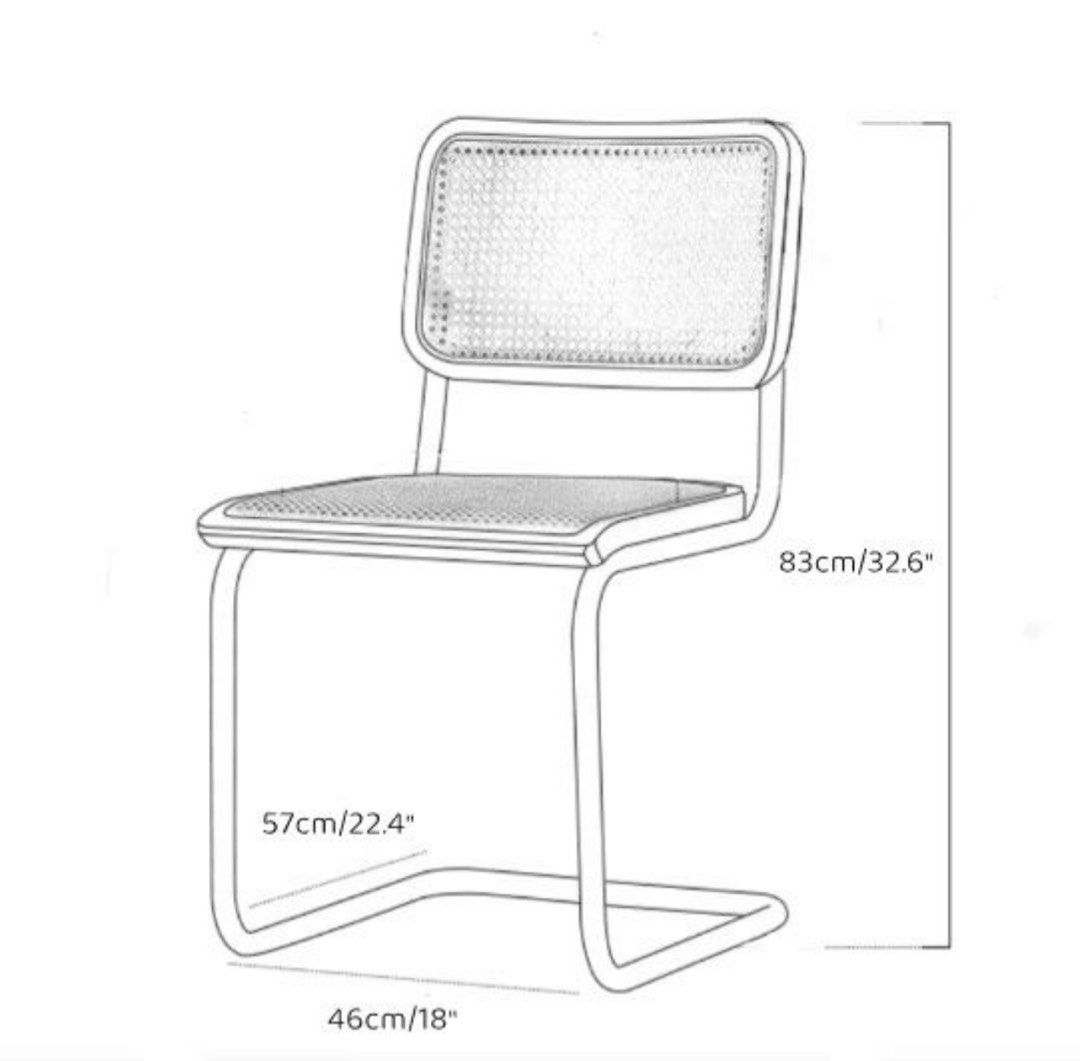 SALIN Modern Rattan Dining Chair, Furniture & Home Living, Furniture ...