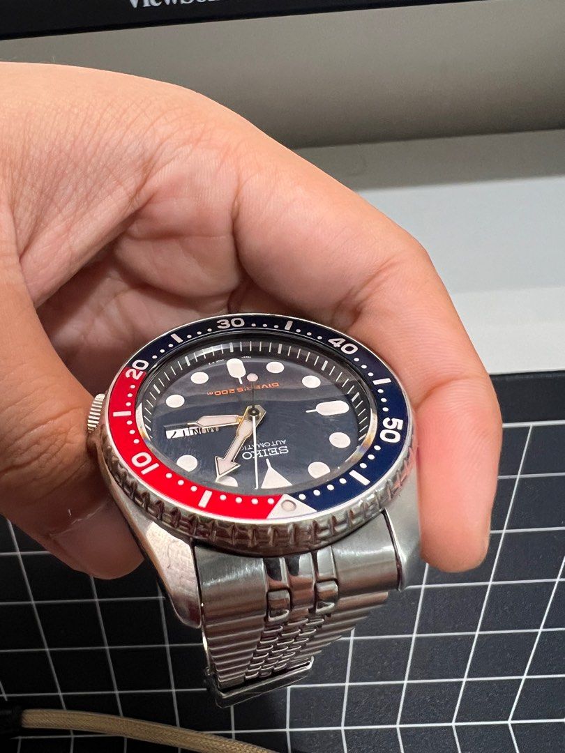 Seiko SKX009 Pepsi Automatic Divers Watch, Men's Fashion, Watches ...