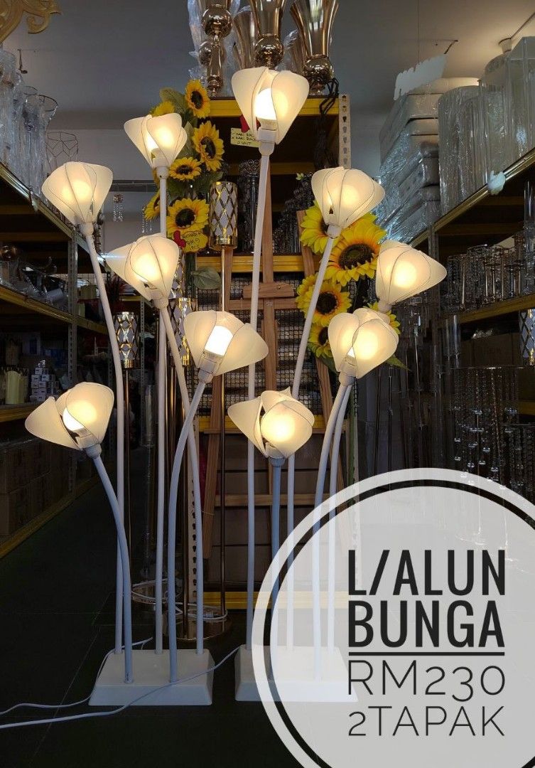 Sewa rental tapak lampu alun led candles wedding ceremony setup pakej ...