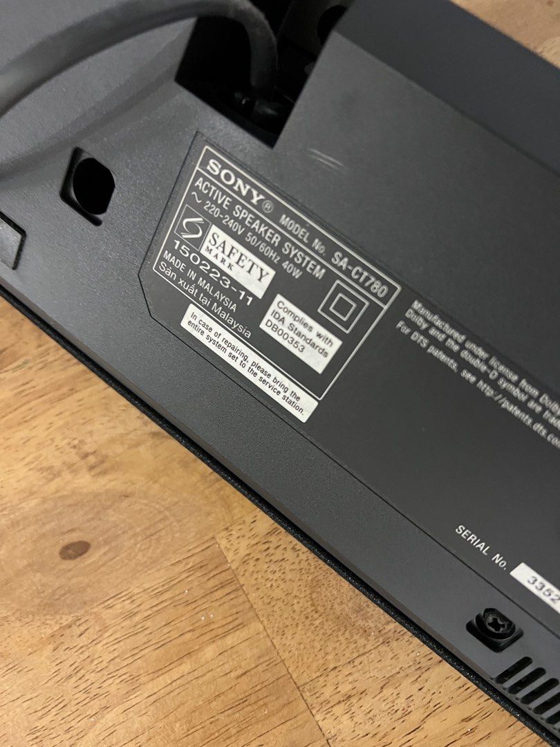 SONY HT CT-780, Audio, Soundbars, Speakers & Amplifiers on Carousell