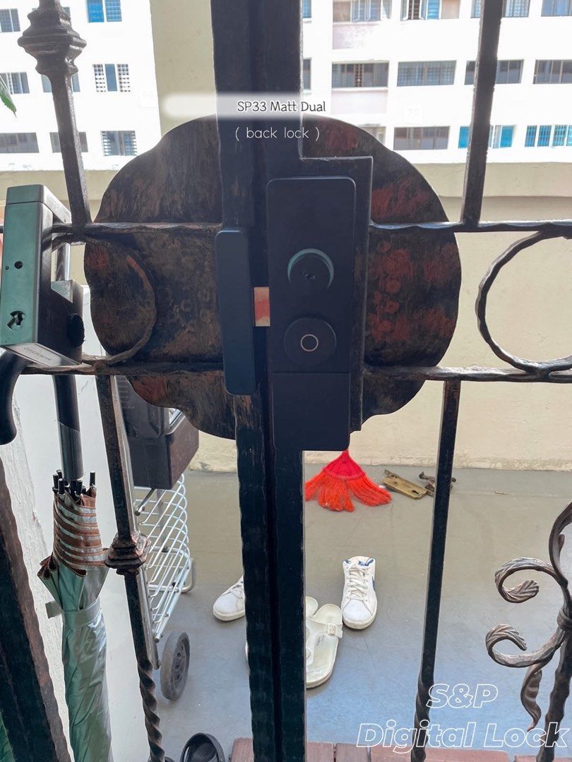 SP33 Matt dual digital lock on gate , Furniture & Home Living, Security ...