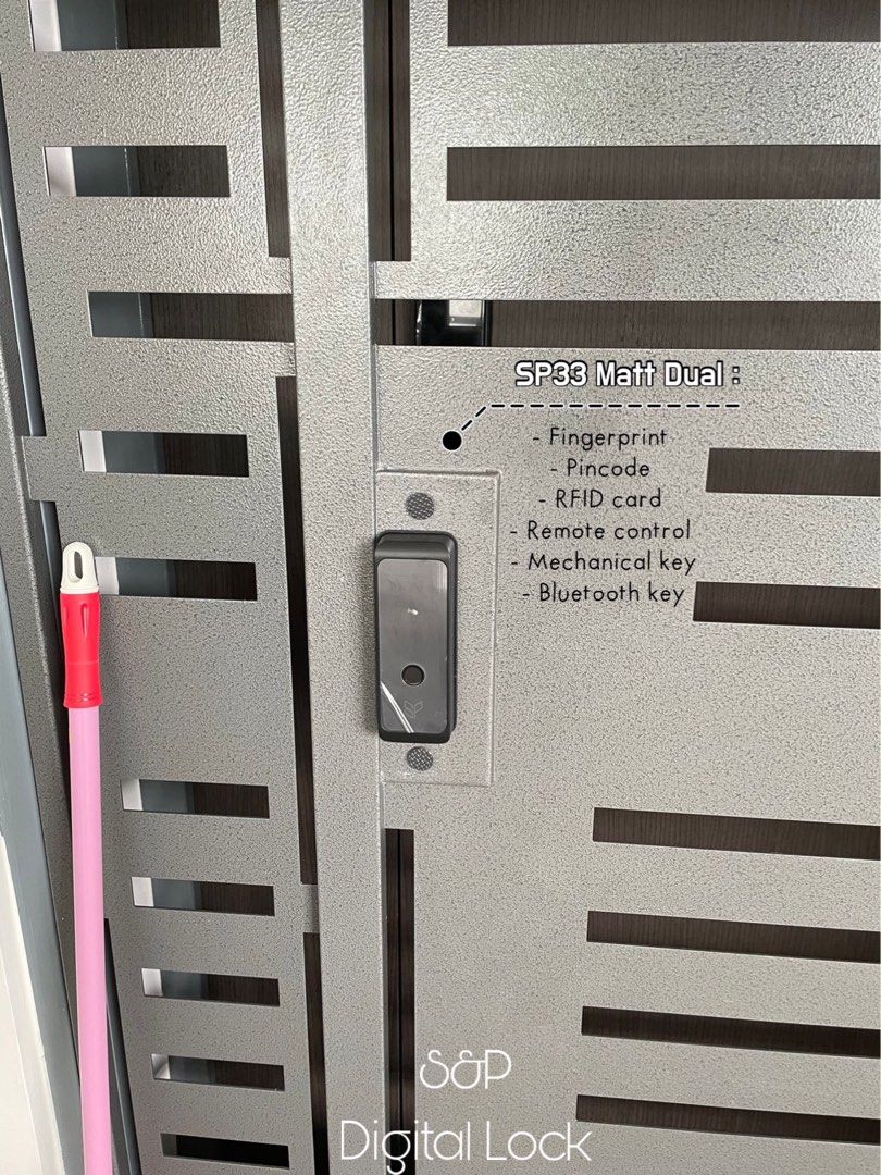 SP33 Matt dual digital lock on gate , Furniture & Home Living, Security ...