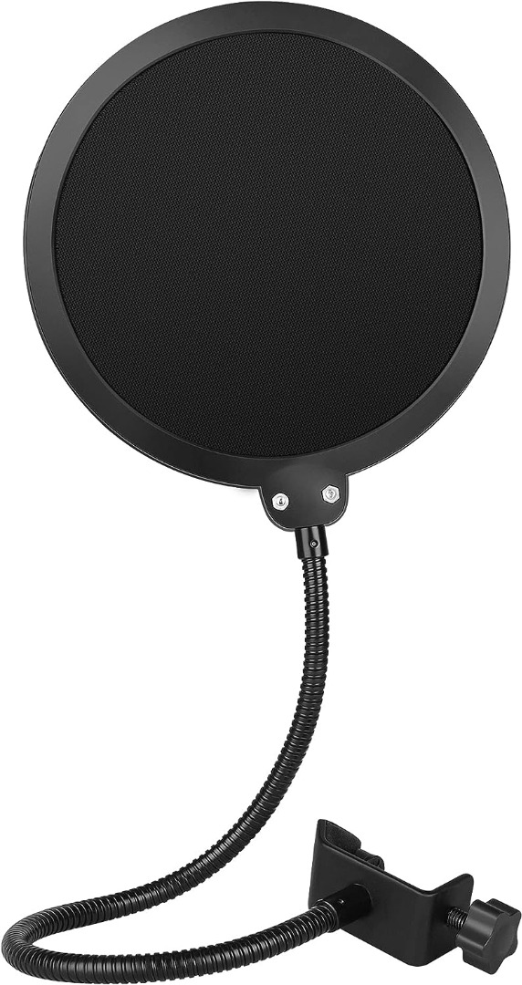 Studio Microphone Pop Filter, Enhanced Layers Shield with Flexible ...