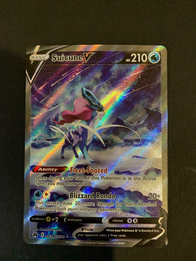 Suicune V full art crown zenith, Hobbies & Toys, Toys & Games on Carousell