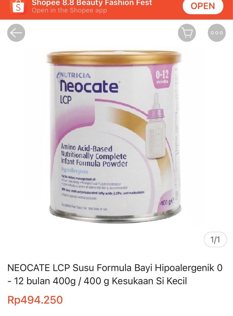Susu Formula Neocate 400gr, Bayi & Anak, Perawatan & Makanan Anak di ...