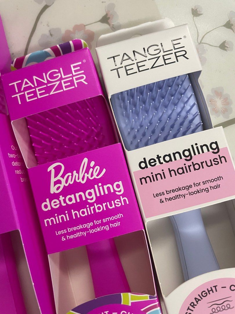 Tangle Teezer Barbie Wet Detangling Hairbrush and Mini Hairbrush ...