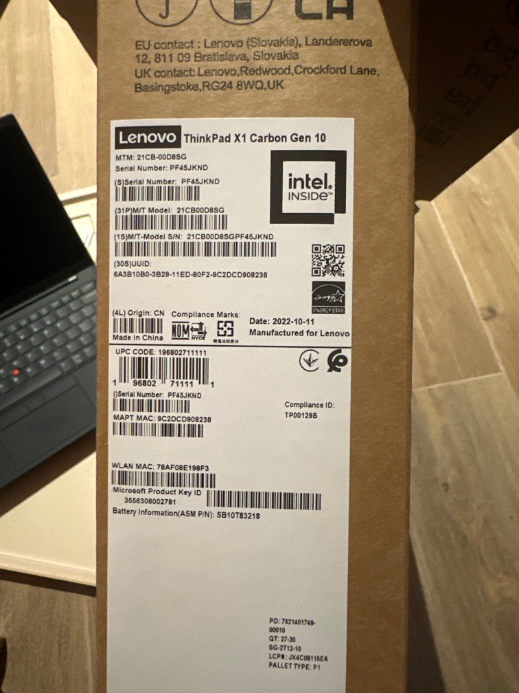 Thinkpad X1 Carbon Gen 10 - Mint Condition, Computers & Tech, Laptops ...