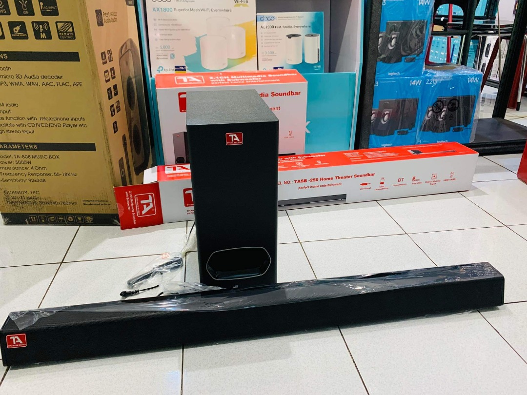 Titanium 150W Home Theater Soundbar Speaker with Subwoofer TASB-250 on ...