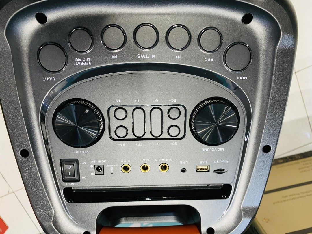 Titanium 5000w Rechargeable Music Box Bluetooth Speaker Wheels With Mic ...