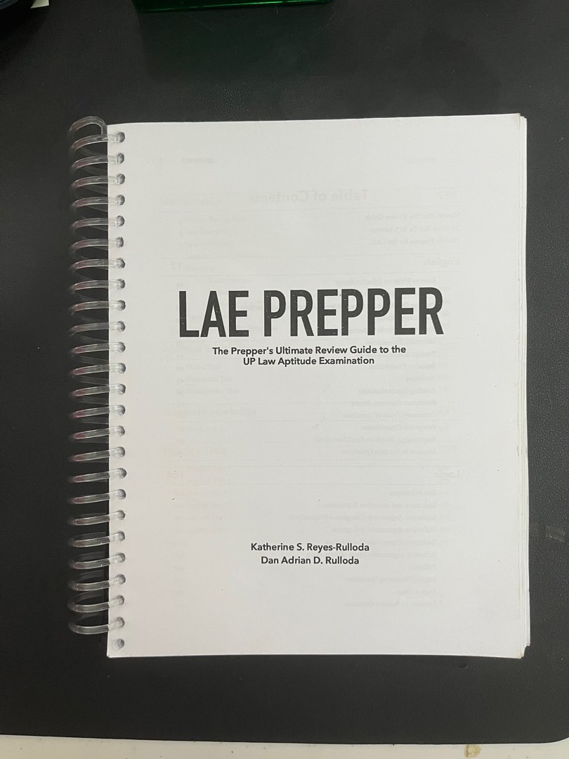 UP LAE REVIEWER (LAW SCHOOL ENTRANCE EXAM REVIEWER), Hobbies & Toys ...