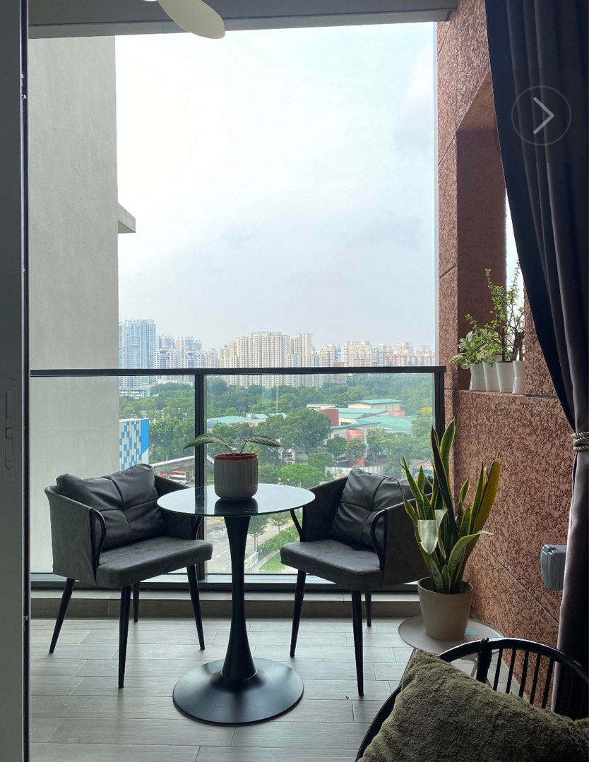 Upholstered balcony arm chairs, Furniture & Home Living, Furniture ...