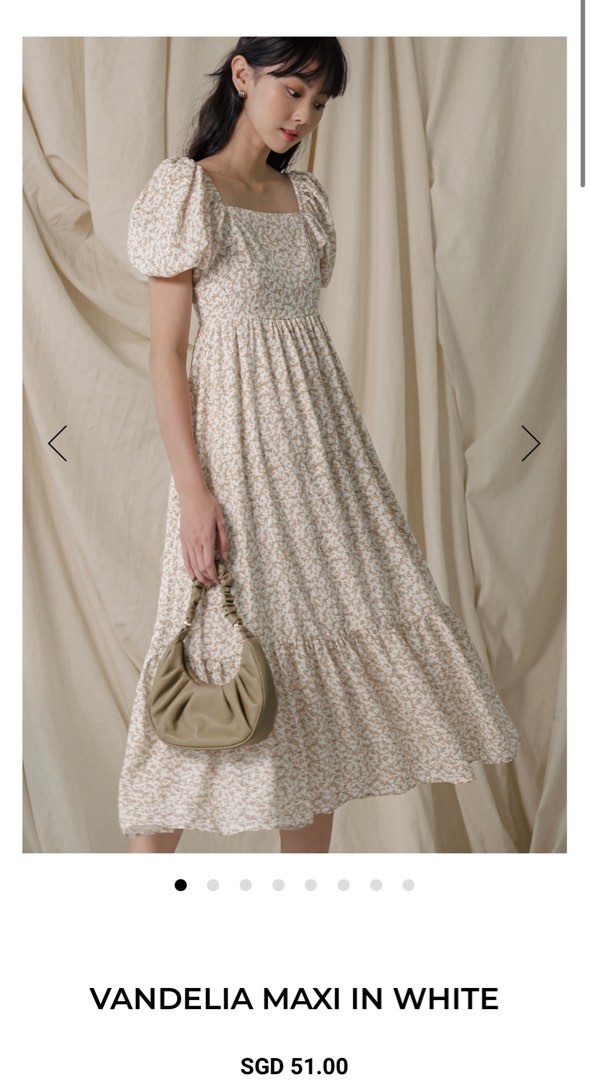 VANDELIA MAXIIN WHITE, Women's Fashion, Dresses & Sets, Dresses on ...