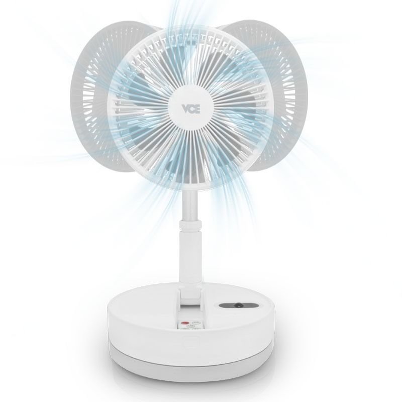 VCE VE-LAC08/14 Portable Cordless Fan with Remote Control (White or ...