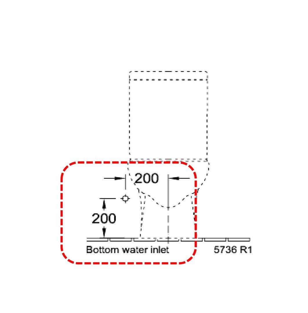 Villeroy & Boch “Tube” Close Coupled WC, Furniture & Home Living ...