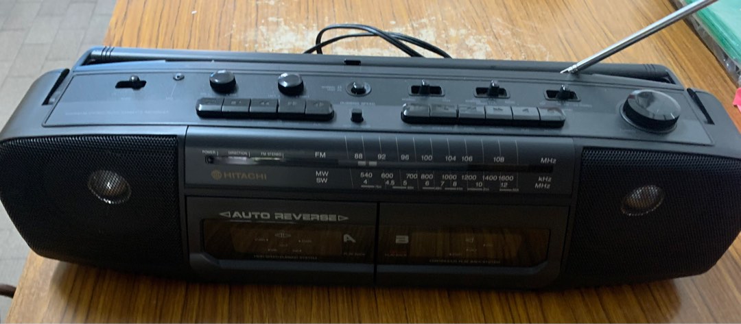 Vintage Hitachi Radio with 2 cassette players, Hobbies & Toys ...