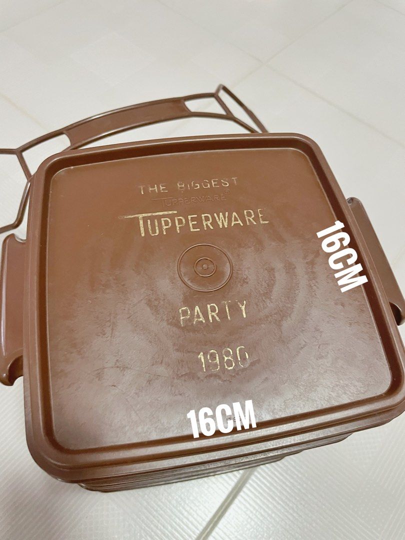 Vintage Tupperware lunch box stackable set of 4, Furniture & Home ...