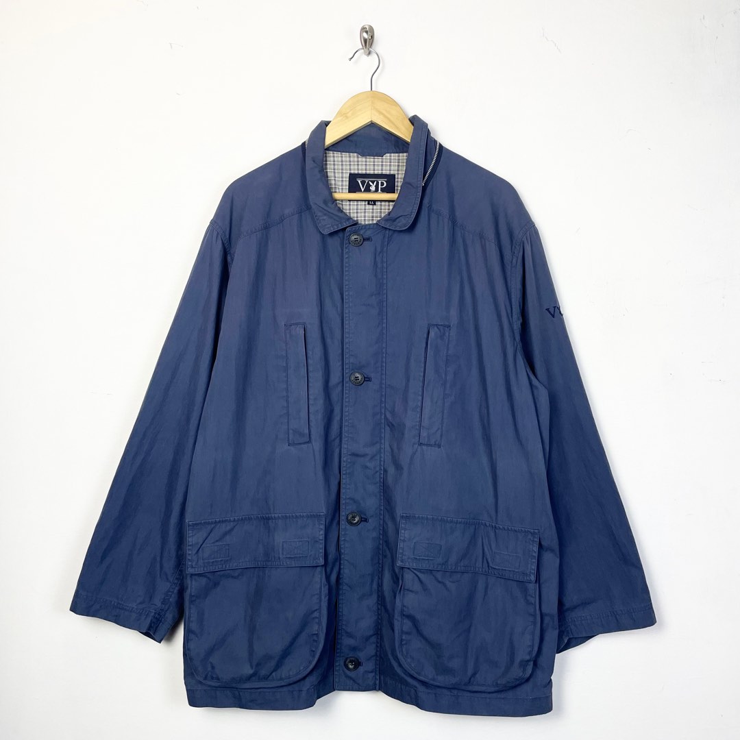 Vintage VIP Playboy Button Up Windbreaker Jacket, Men's Fashion, Coats ...