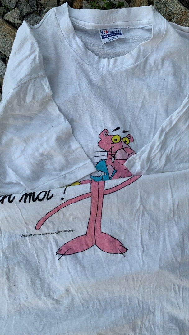 Vtg pink panther 80’s, Men's Fashion, Tops & Sets, Tshirts & Polo ...