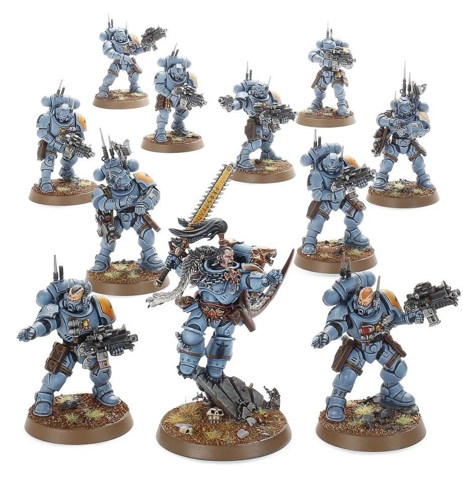 Warhammer Ragnar Blackmane and squad of space marines Incursors ...